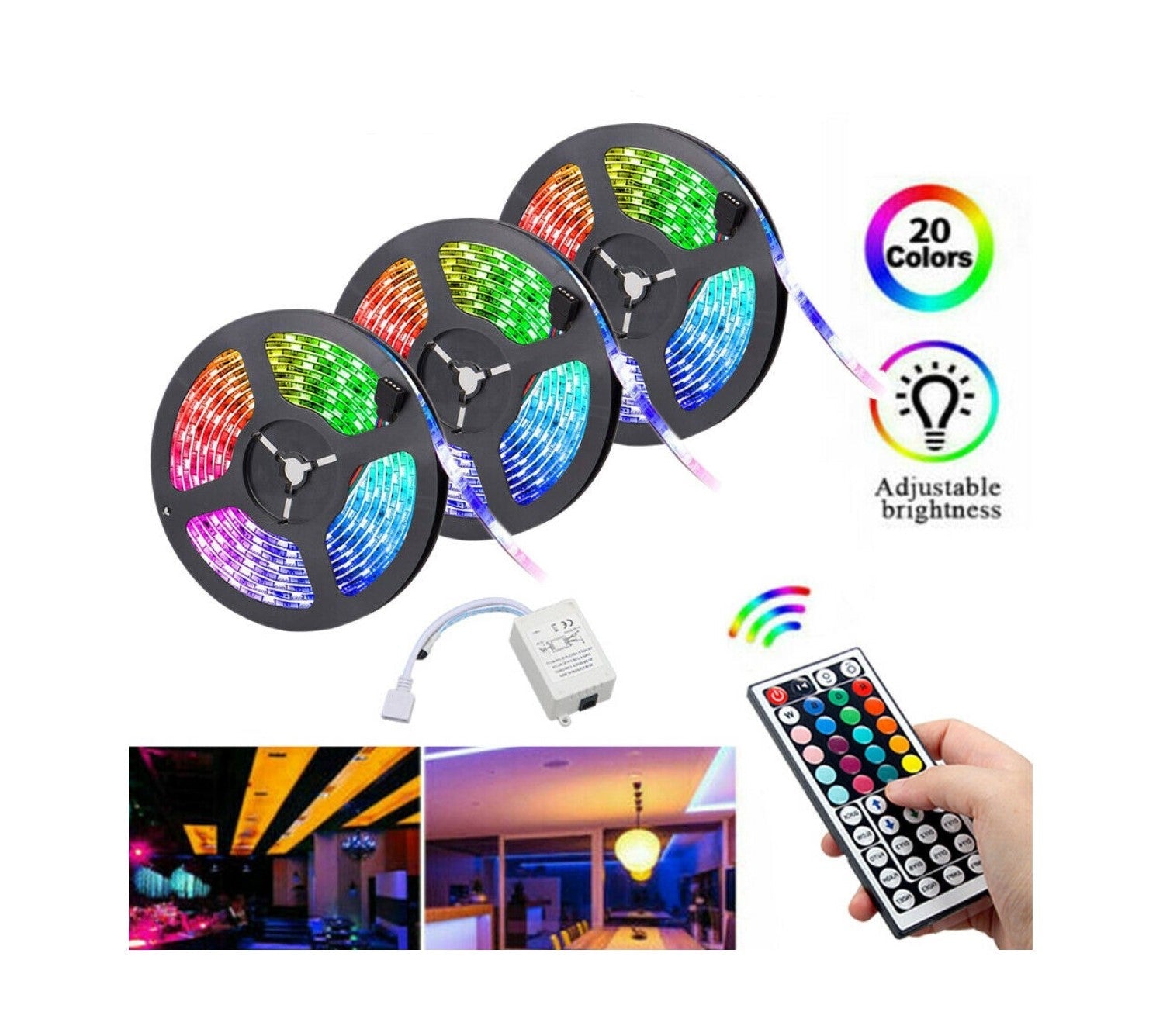 LED Strip Light w/ Remote (5050) - Available on 49ft/ 66ft/ 82ft/ 99ft ...
