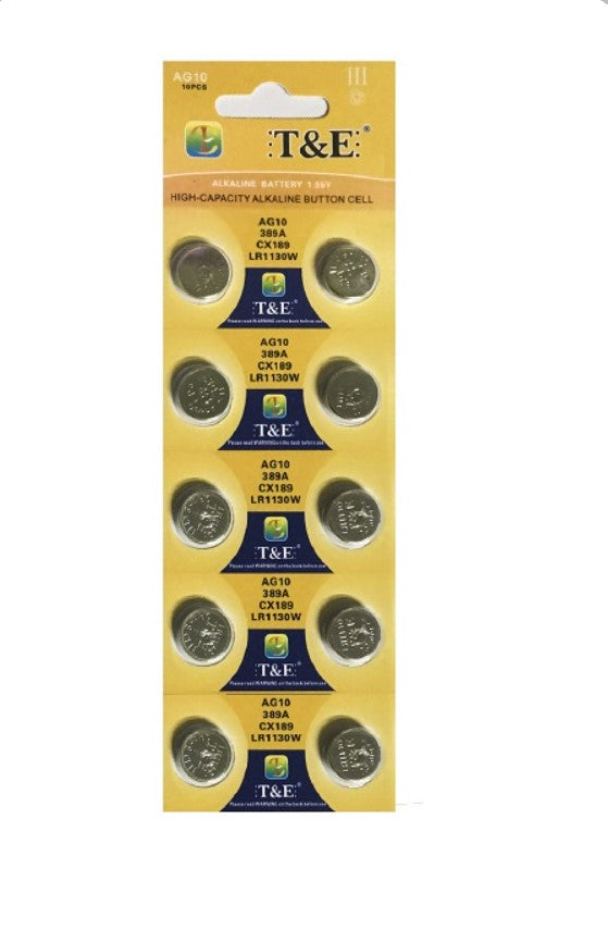 T&E Alkaline Battery (AG10/LR1130W) – COWBOY USA