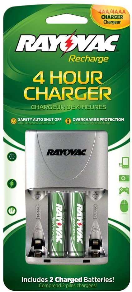 Rayovac Recharge 4 Hour Charger w/ 2 AA Batteries – COWBOY USA