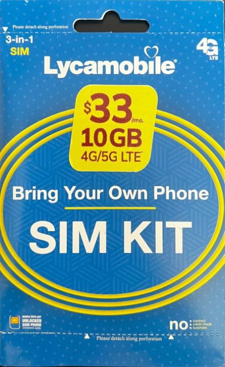 Sim Card- Lyca Mobile $33 plan (Prepaid) (10GB) – COWBOY USA